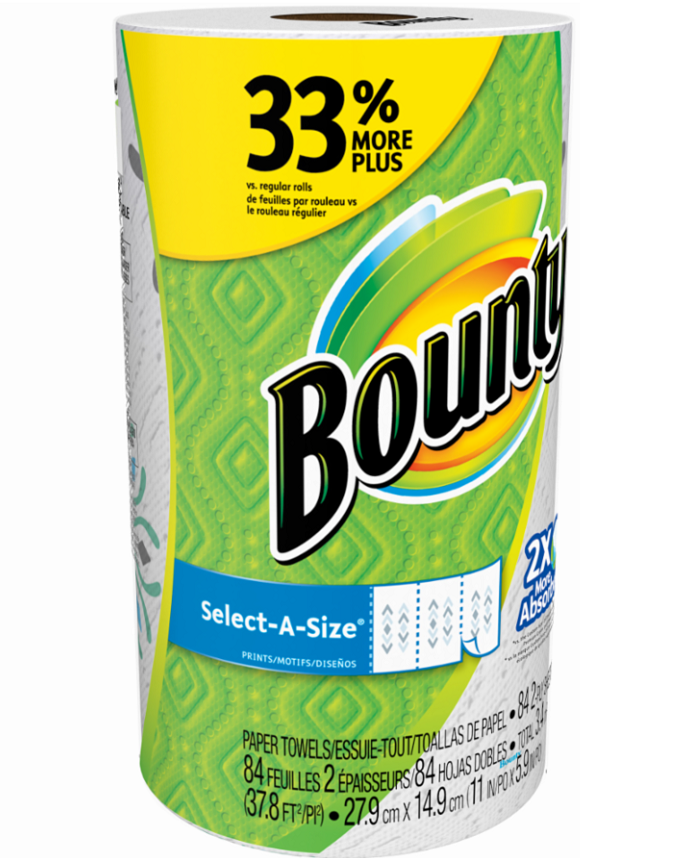 Bounty Kitchen Towel Roll Select A Size White