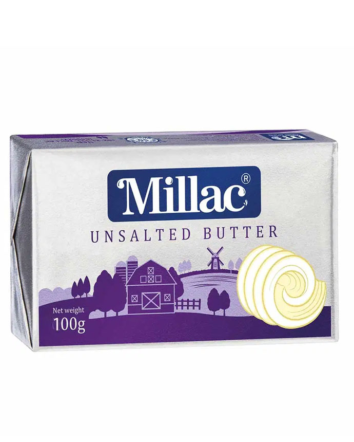 Millac Butter Unsalted White 100g