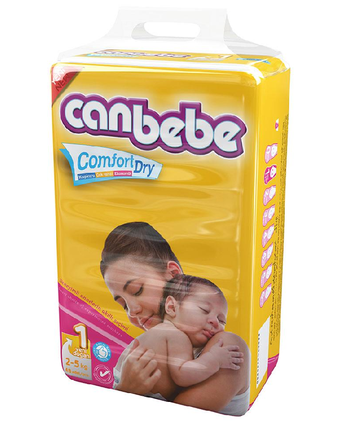 Canbebe New Born Diapers Size 1 - 48 Pieces
