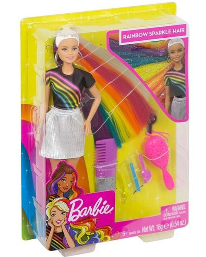 Barbie Rainbow Sparkle Hair Doll FXN96