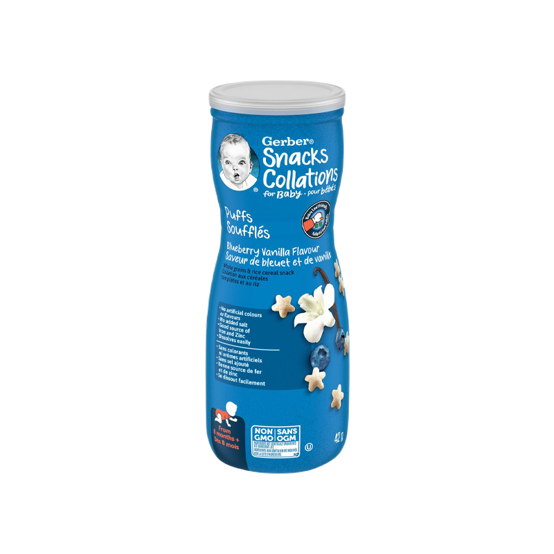 Gerber Puffs Souffles Blueberry Vanilla 42g: