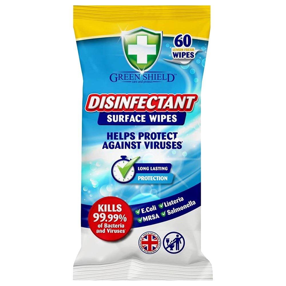 Greenshield Disinfectant Surface Cleaning Wipes 60 s