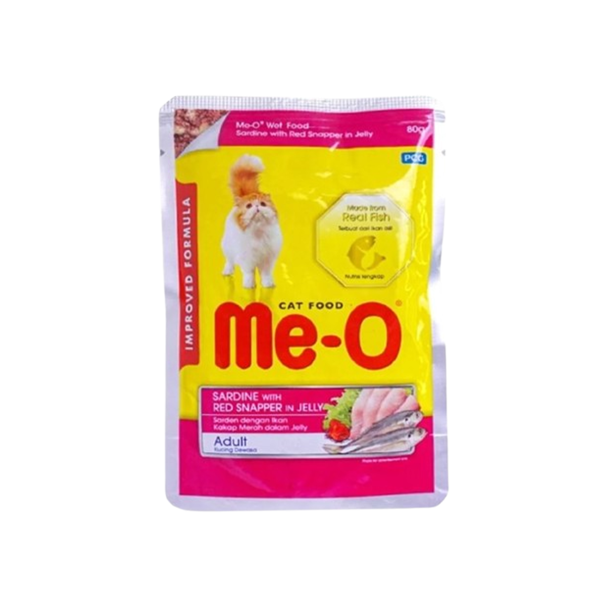 Me-O Red Snapper In Jelly Adult Wet Cat Food 80gm