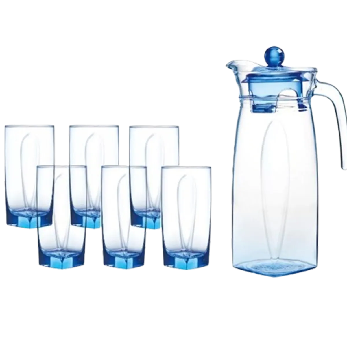 Luminarc Flame Ice Blue Water Set 7 Pic