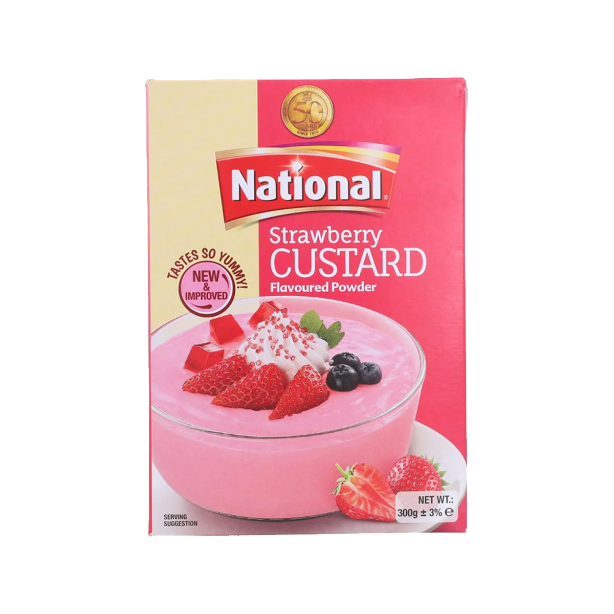 National Strawberry Custard Powder 300g
